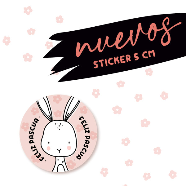 40 STICKER - CARITA DE CONEJO - Diloconamor!