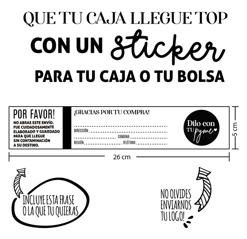 STICKER PARA CAJAS - Diloconamor!