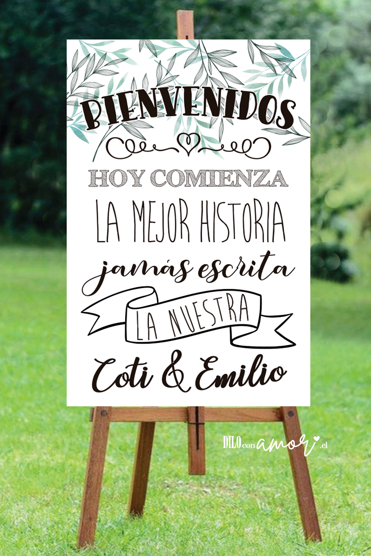 LETRERO BIENVENIDA 80X100 - Diloconamor!
